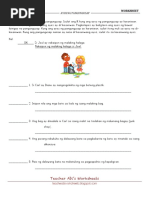 Sanhi at Bunga Worksheet | PDF