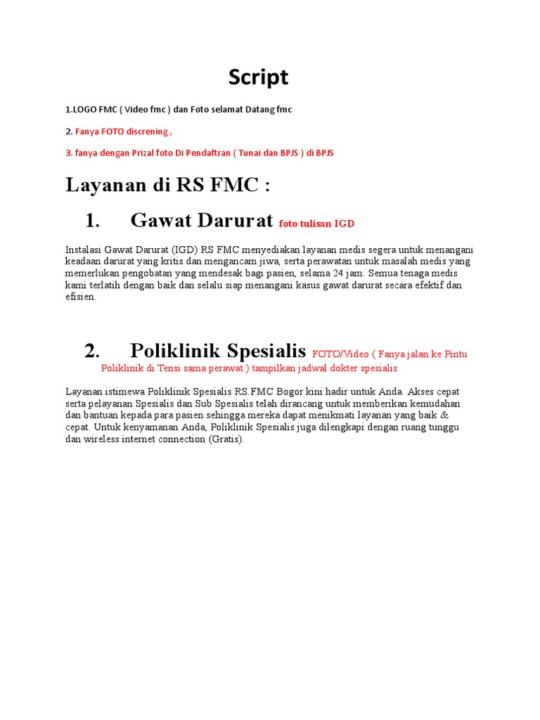 Script Lomba FMC | PDF