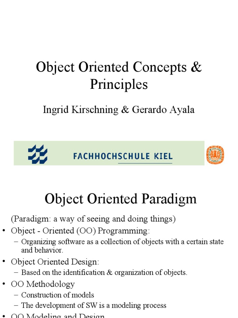 Introduction To Object Technology Principles of Modeling and Principles of Object Orientation 1 ...