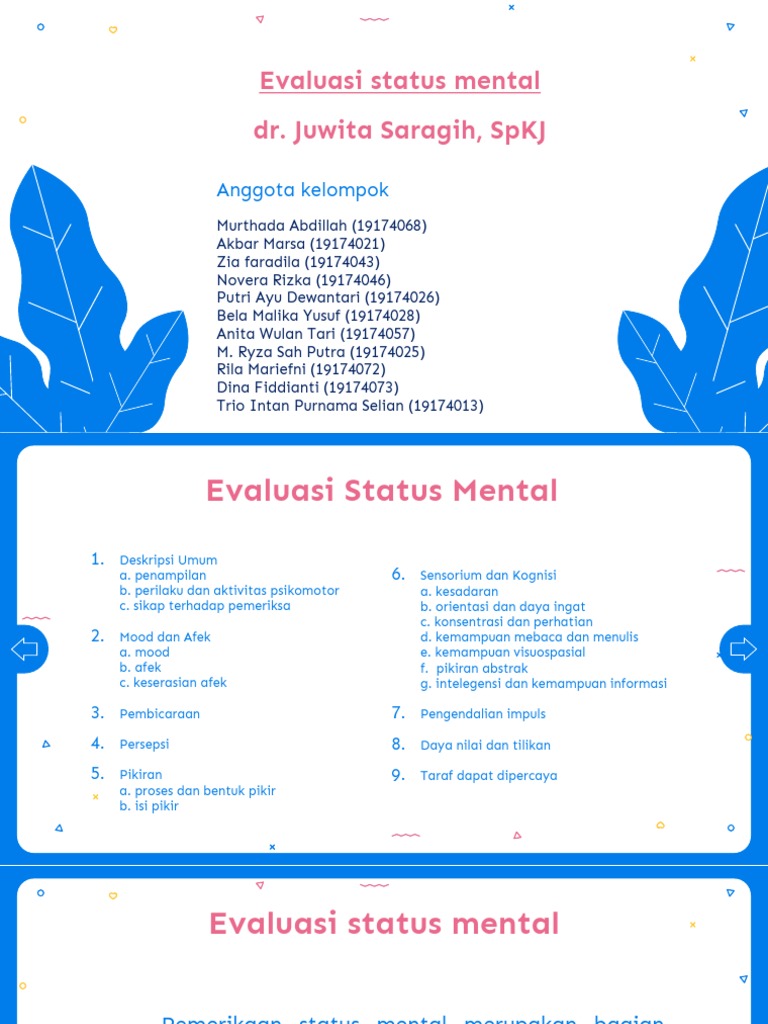 Evaluasi Status Mental | PDF | Pengembangan Diri