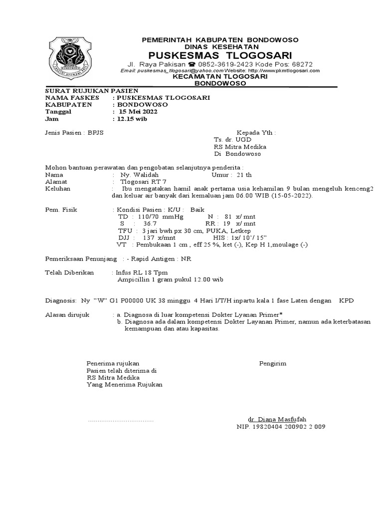 Form Rujukan RS Boleh Diedit | PDF
