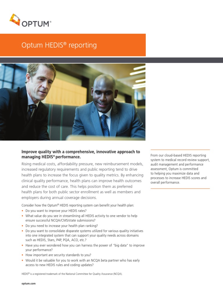 Optum HEDIS Reporting: Improve Quality With A Comprehensive, Innovative ...