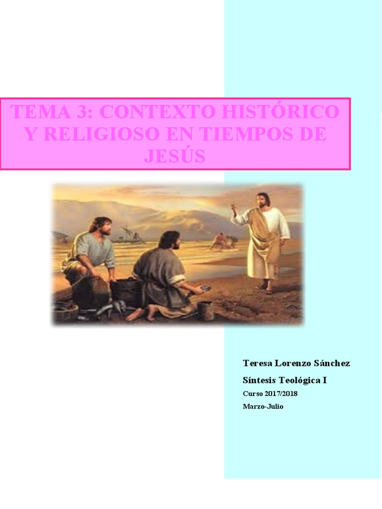 Act Tema 3. Contexto Hist+ Rico y Religioso en Tiempos de Jes+ S. Teresa Lorenzo S+ínchez | PDF ...