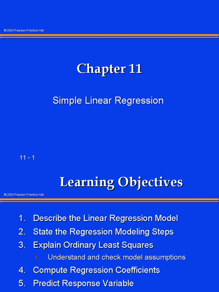 Ch11-Simple Linear Regression | PDF | Errors And Residuals | Regression Analysis