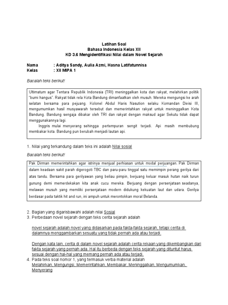 Perjuangan Pak Dirman dan Nilai Sosial | PDF