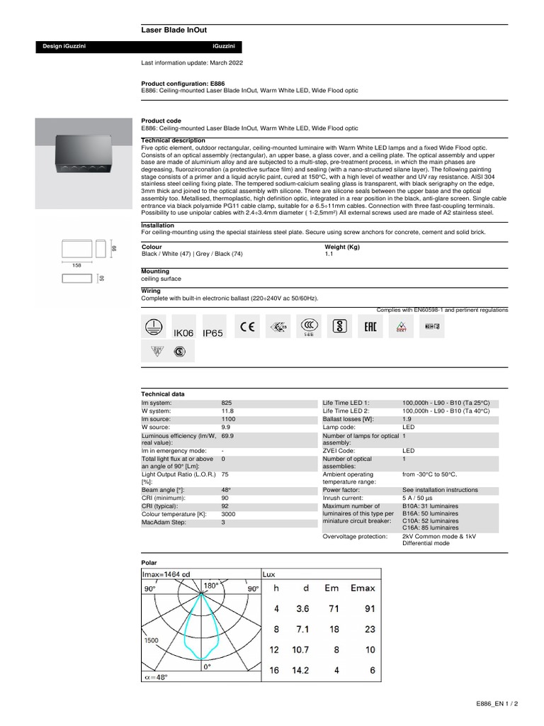 Laser Blade Inout: Product Configuration: E886 | PDF | Glasses ...