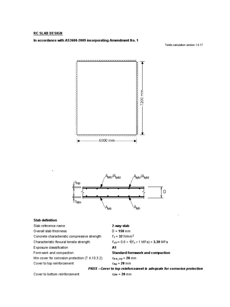 Slab Design Example | PDF | Bending | Materials