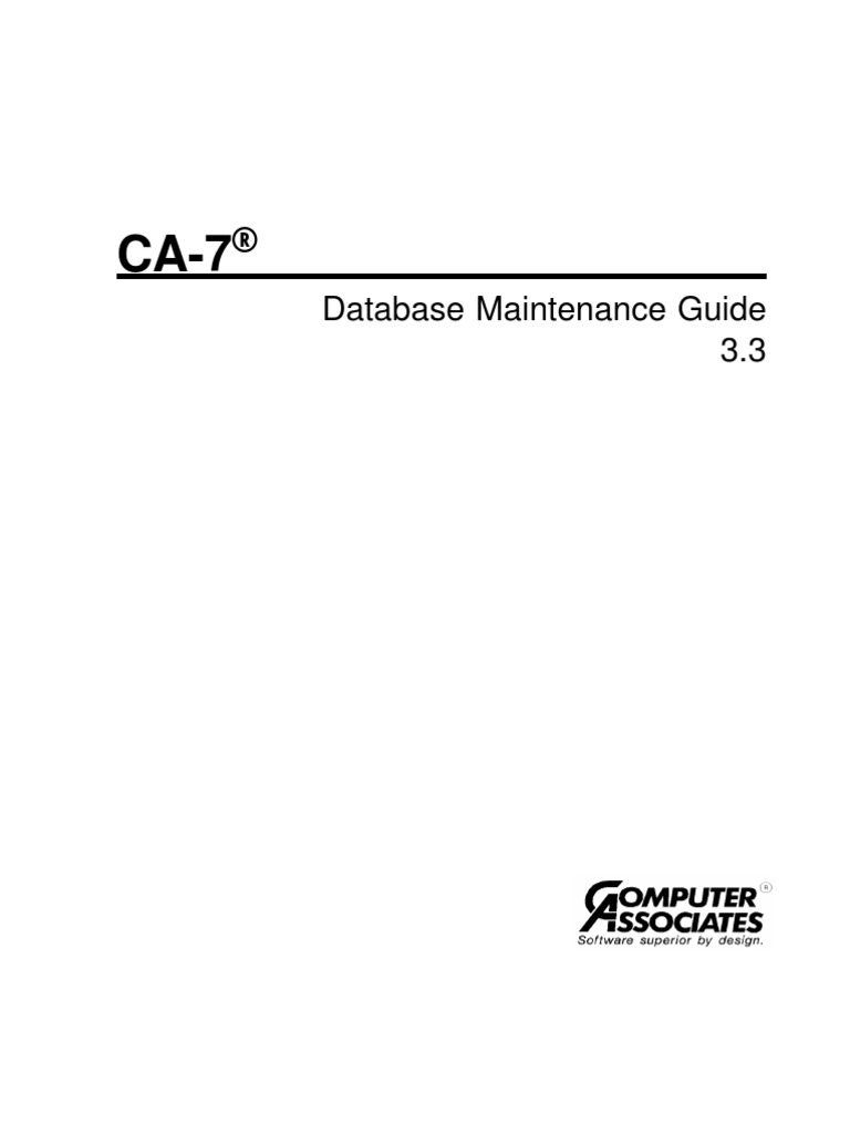 CA7 33 DBMaint | PDF | Command Line Interface | Scheduling (Computing)