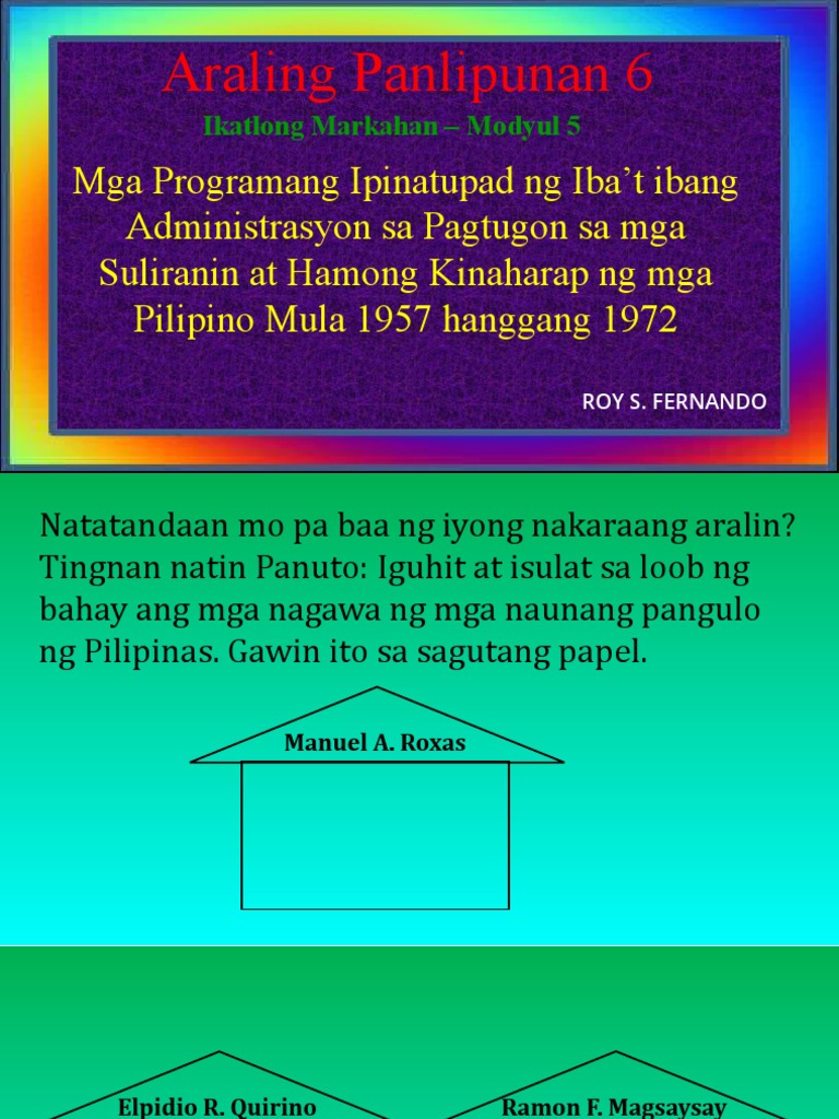 AP 6 Q3 Week 5 | PDF