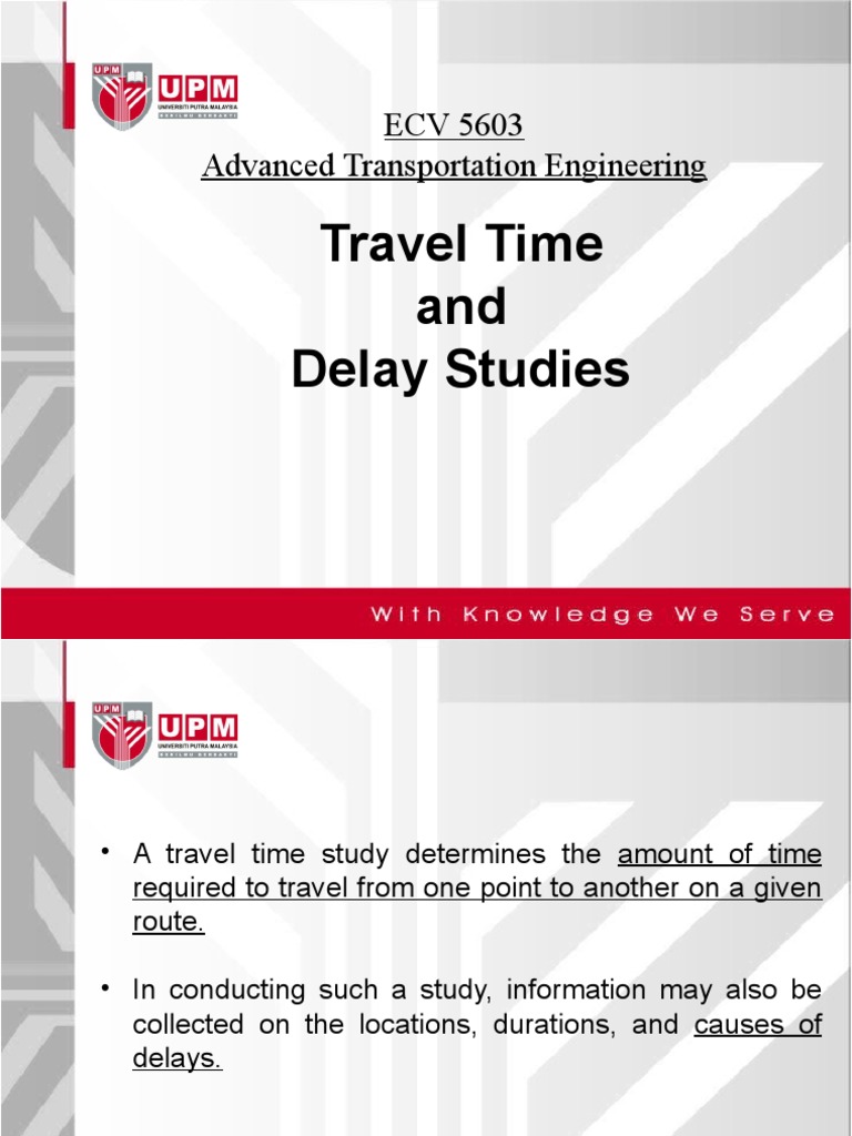 Chapter 3 - Travel Time and Delay Studies | PDF | Traffic | Sample Size ...