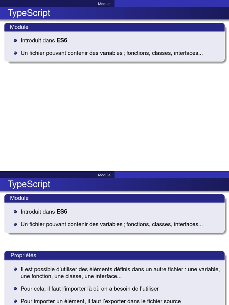 Modules et Classes en TypeScript | PDF | Programmation | Constructeur (programmation)