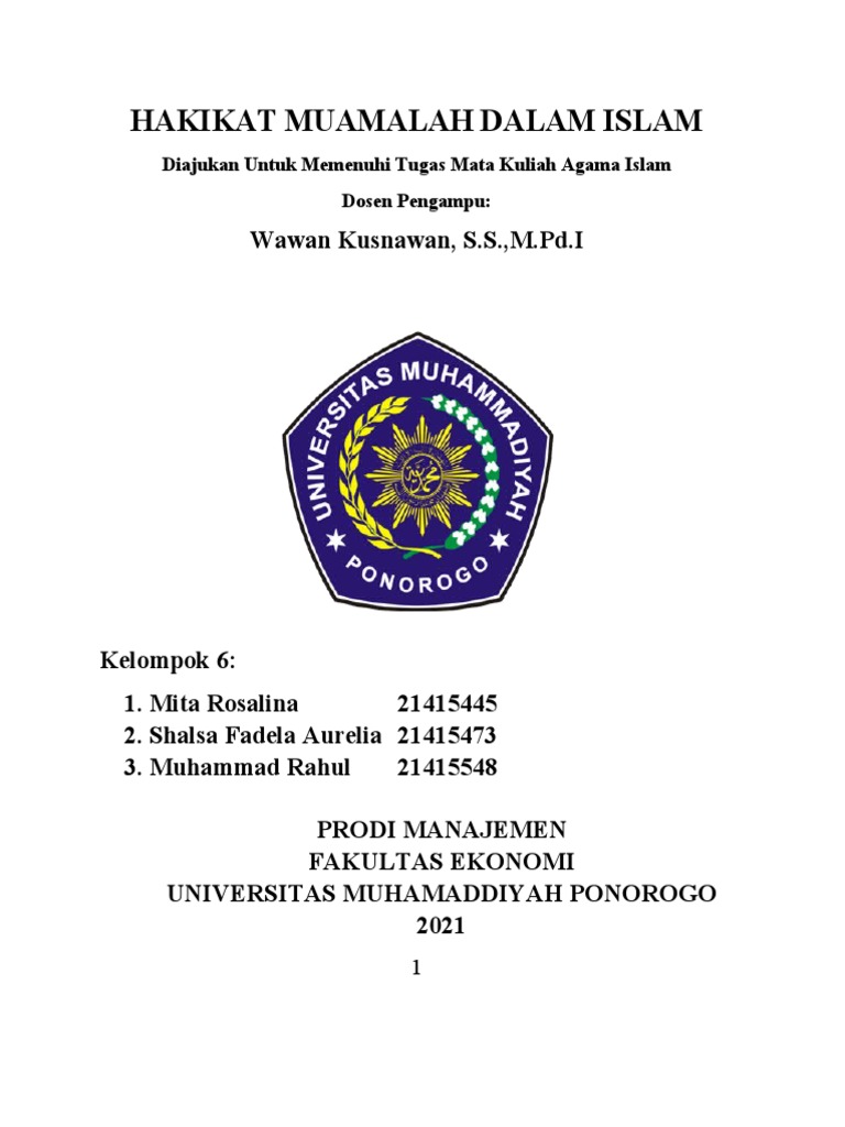 Muamalah dalam Islam | PDF