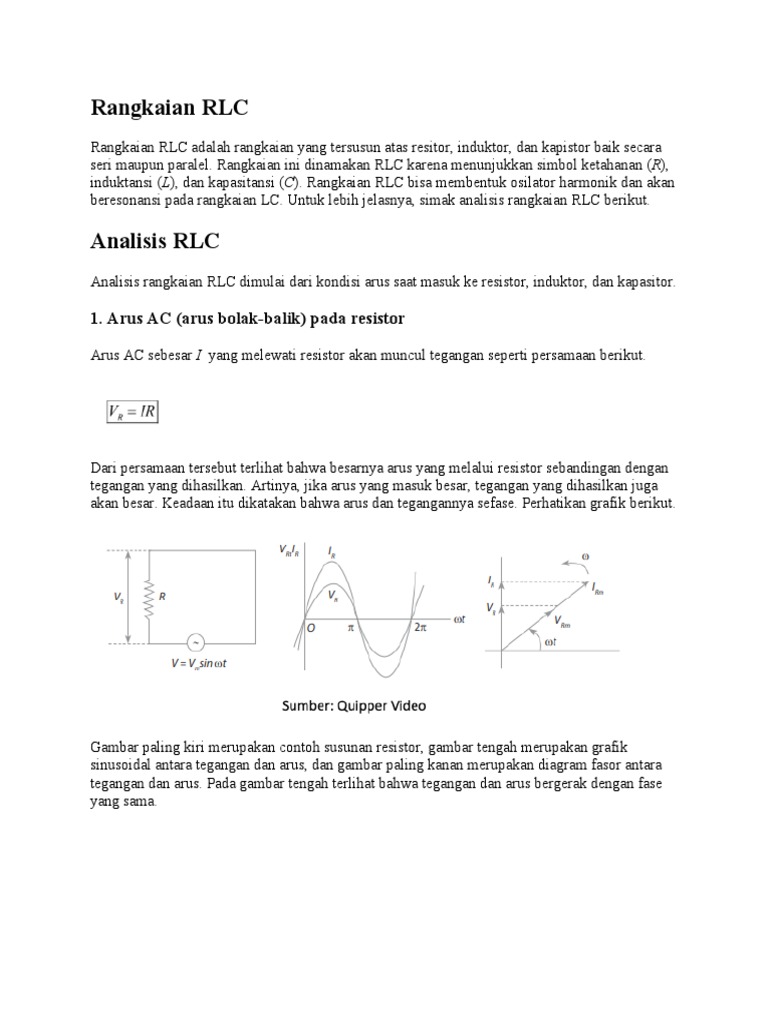 Analisis Rangkaian RLC | PDF | Metode & Bahan Ajar