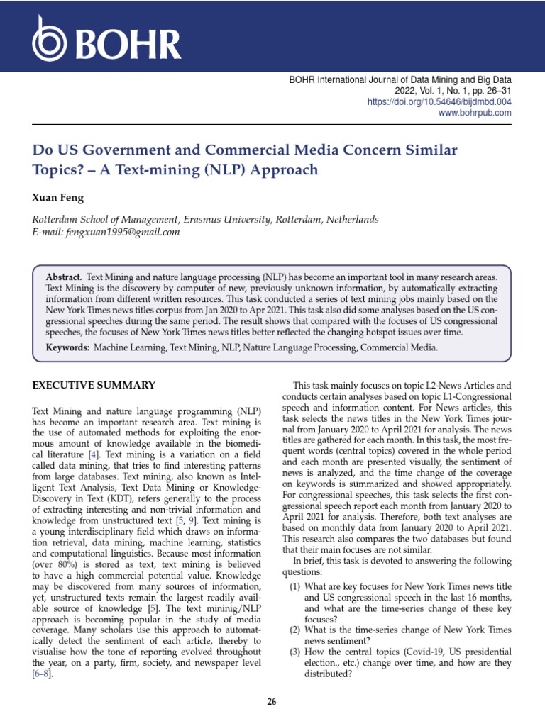 Do US Government and Commercial Media Concern Similar Topics? - A Text ...