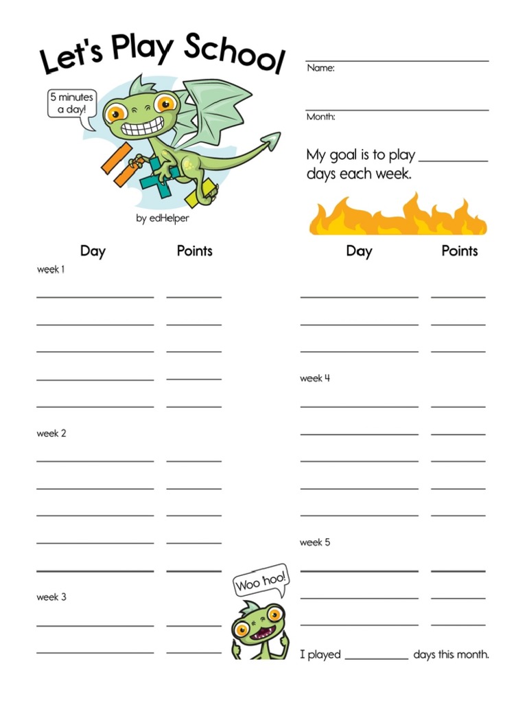 Play School Math Game Printable | PDF