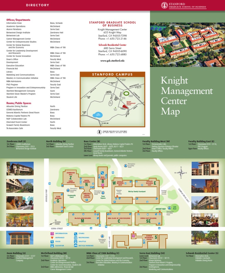 GSB KMC Campus Map Final | PDF | Stanford University | Master Of ...