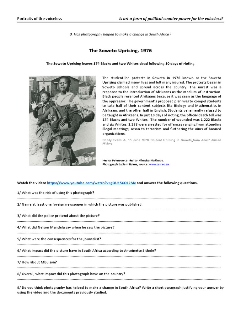 Causes and Impact of the Soweto Uprising | PDF | Activism | Violence