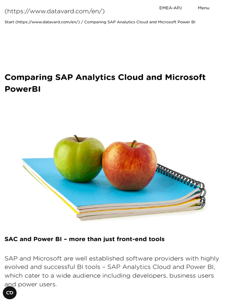 Comparing SAP Analytics Cloud and Microsoft Power BI - Datavard | PDF ...