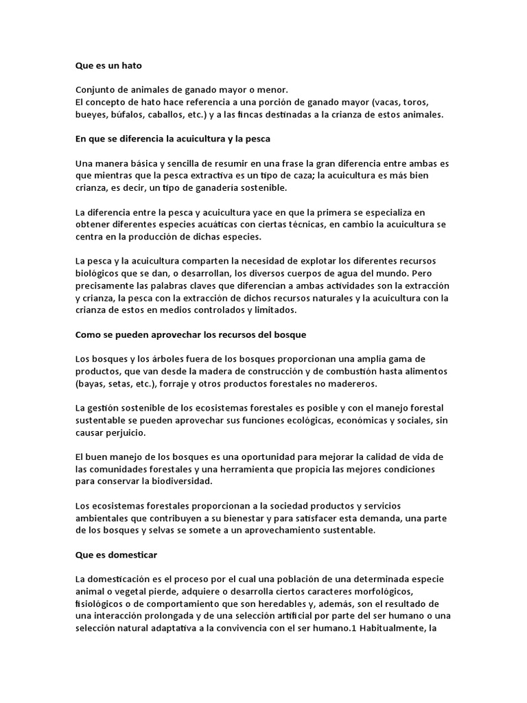 Definición de Hato en Ganadería | PDF | Domesticación | Los bosques