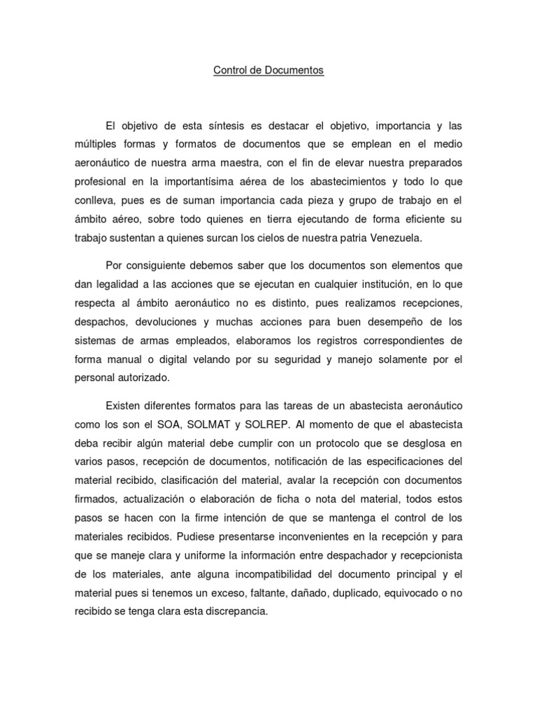 Control de Documentos | PDF