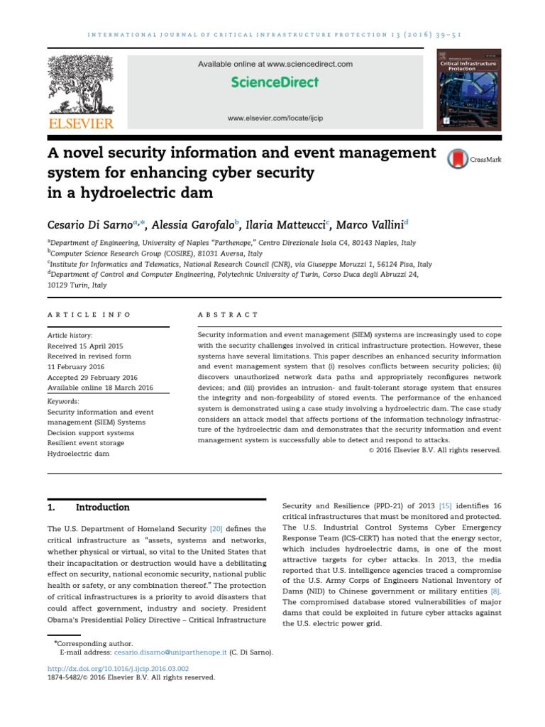 A Novel Security Information and Event Management System For Enhancing ...