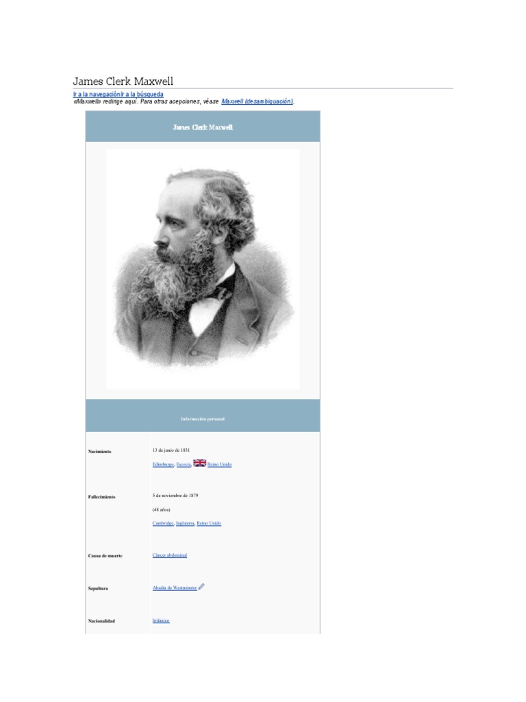 James Clerk Maxwell | PDF | James Clerk Maxwell | Física