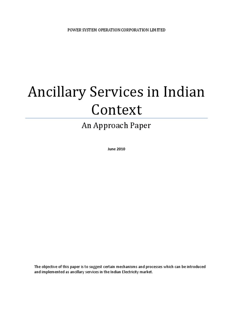 Ancillary Services | PDF | Electric Power System | Electrical Grid