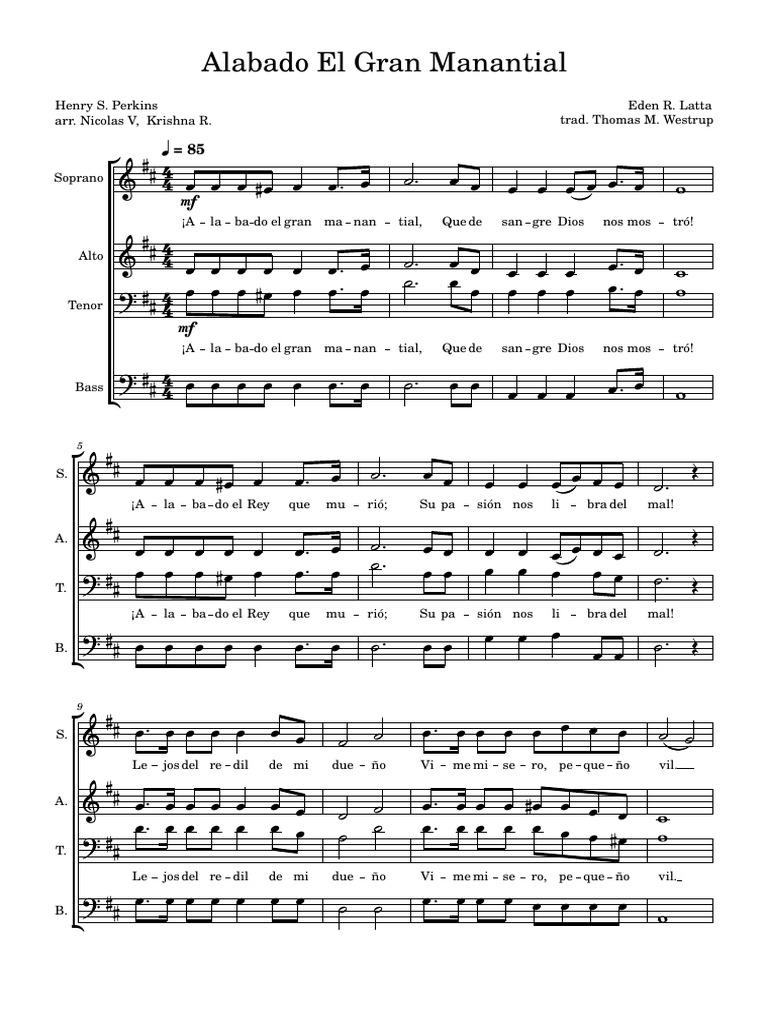 Alabado El Gran Manantial | PDF