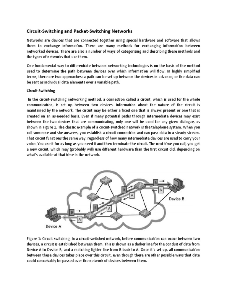 Circuit-Switching and Packet-Switching Networks | PDF | Computer ...