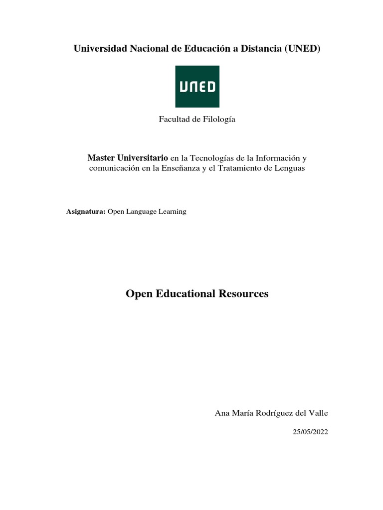 Open Educational Resources (OER) | PDF | Educational Technology | Learning