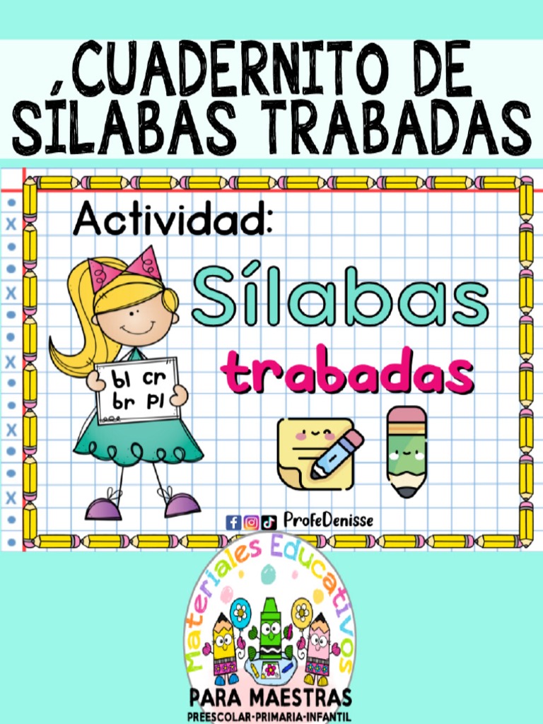 Actividades para Trabajar Sílabas Trabadas Recopilado Por Materiales ...