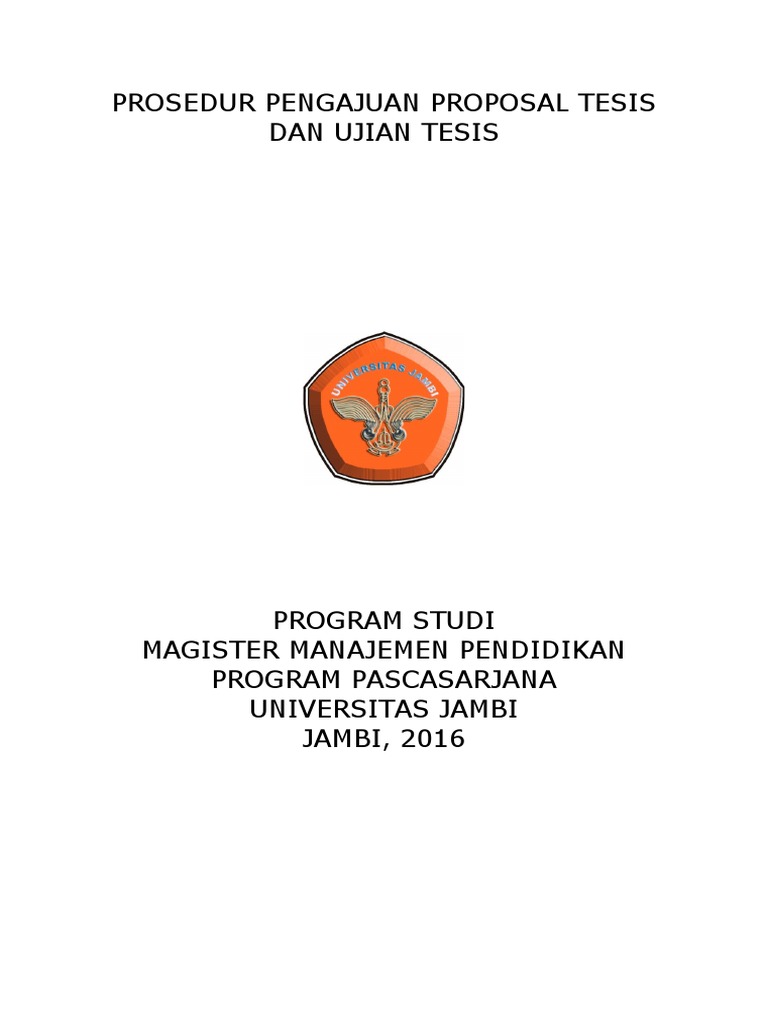Prosedur Pengajuan Tesis S2 UNJA | PDF | Karier & Perkembangan | Bisnis