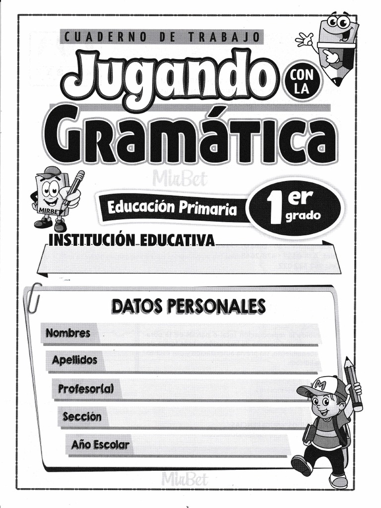Cuaderno Jugando Con La GRAMÁTICA | PDF | Ciencia cognitiva | Semiótica