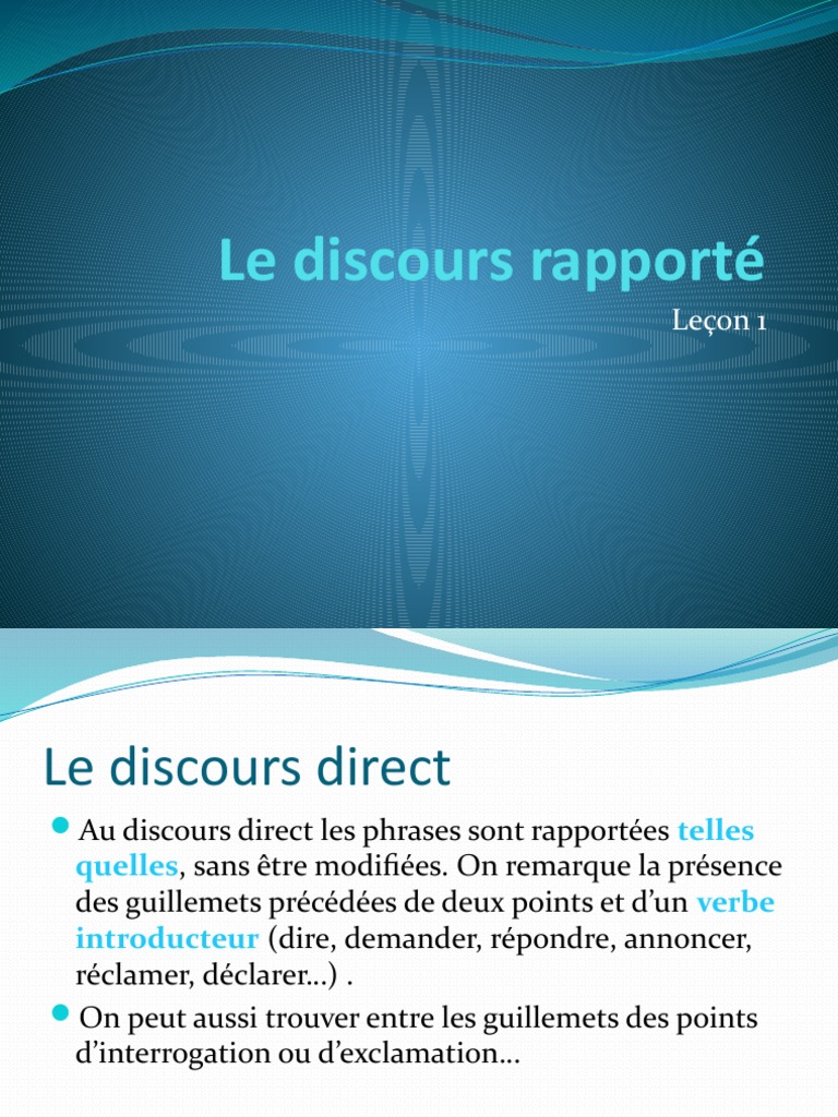 Le Discours Rapporte | PDF | Sciences cognitives | Phrase