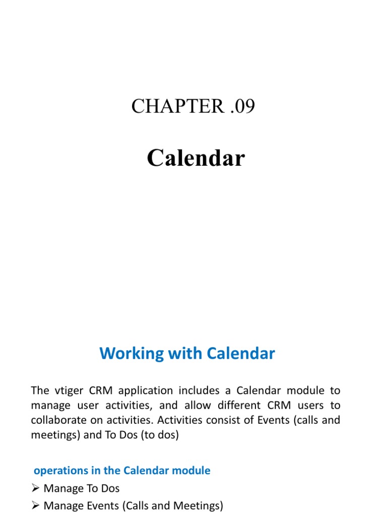 Chapter 09 Calendar | PDF | Tab (Gui) | Icon (Computing)