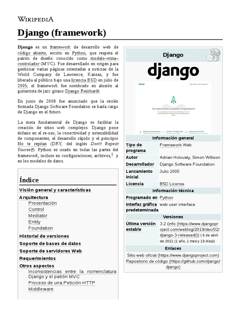Django (Framework) | PDF | Tecnología web | Informática