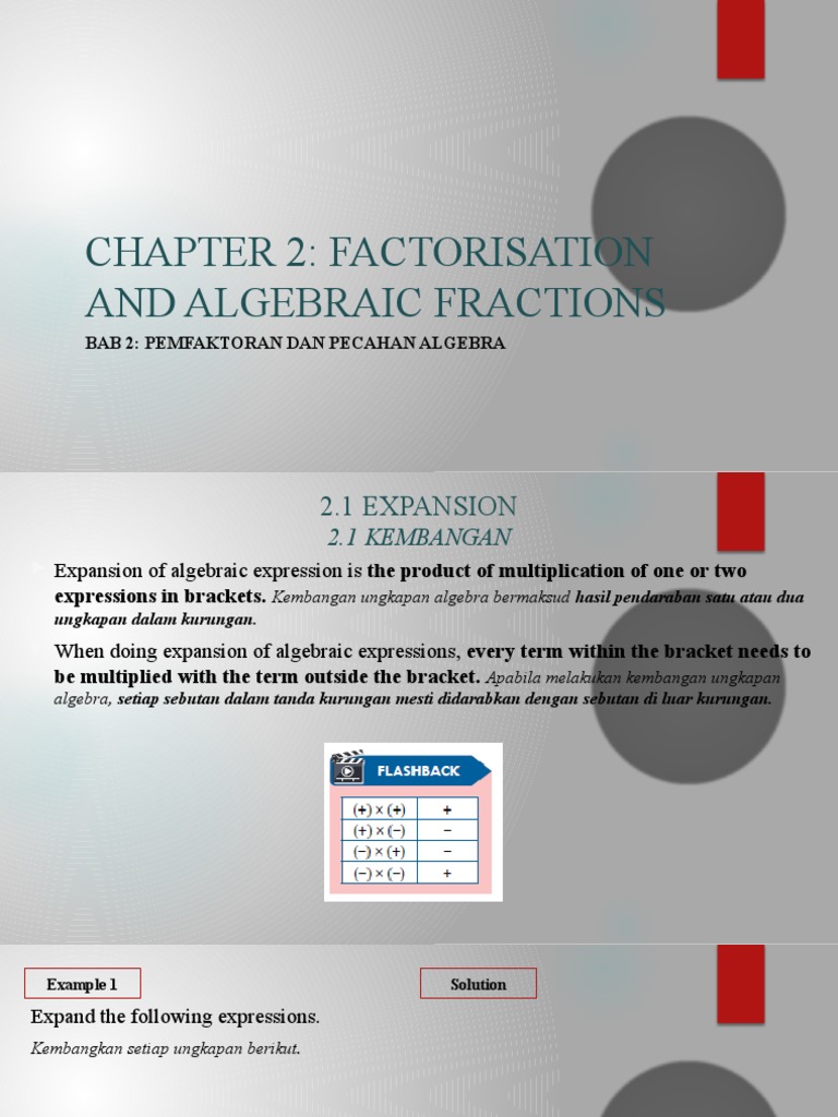Factorisation and Algebraic Fractions | PDF | Factorization | Algebra