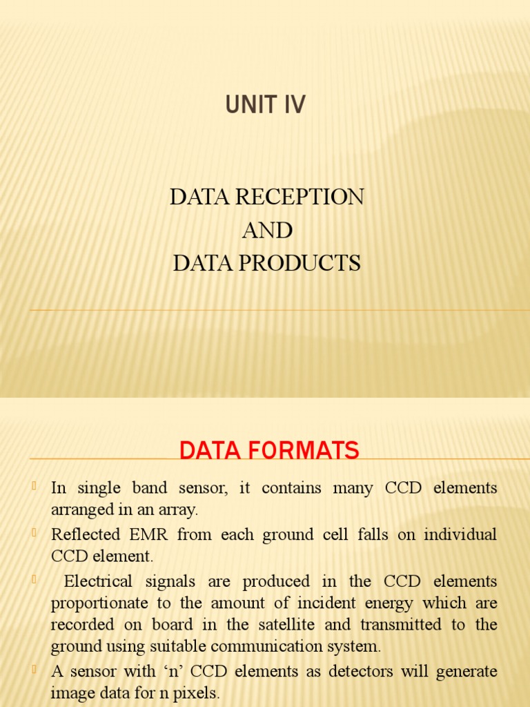 Remote Sensing Data Formats and Products | PDF | Computing | Computer Data