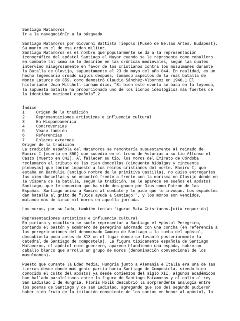 Santiago Matamoros | PDF