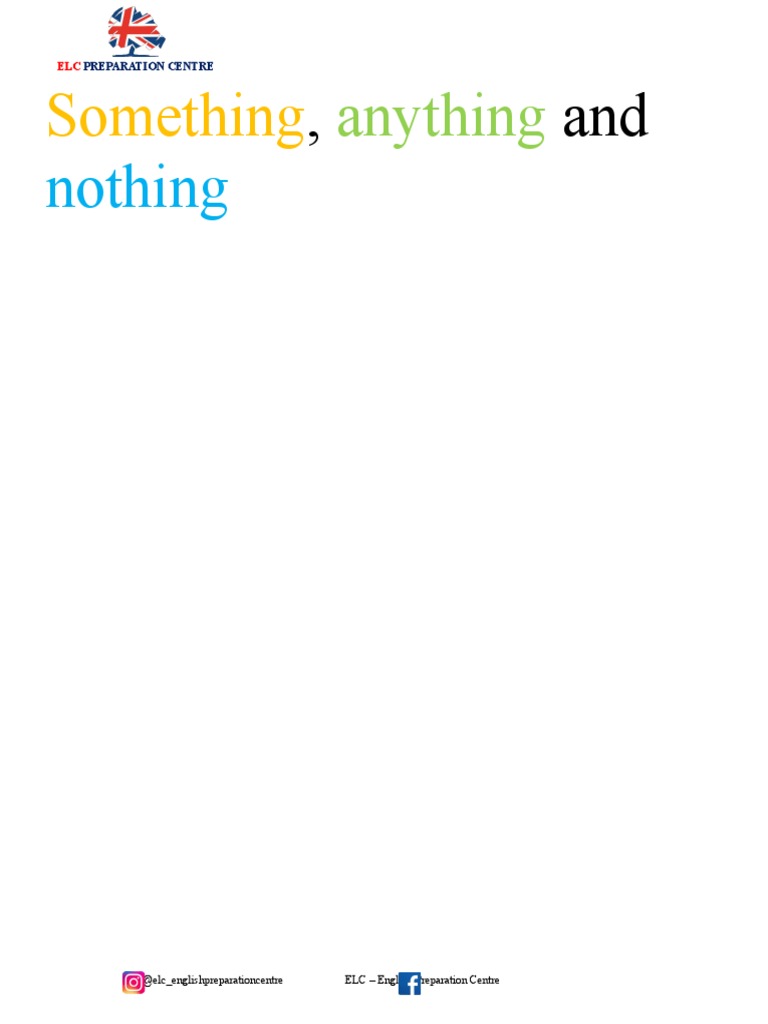Something Anything Nothing Worksheet | PDF