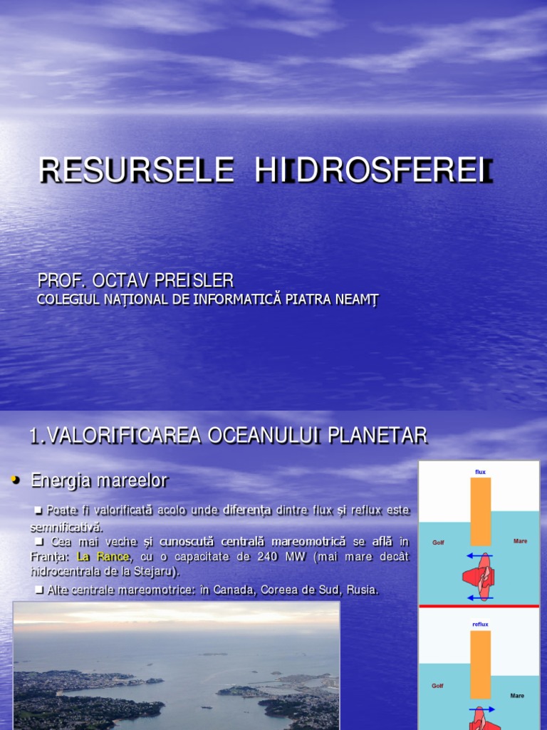 10 - Resursele Hidrosferei - 2021 | PDF