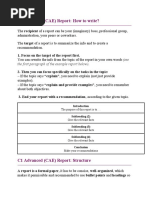 CAE Report Examples and Guidelines | PDF | Teachers | English Language
