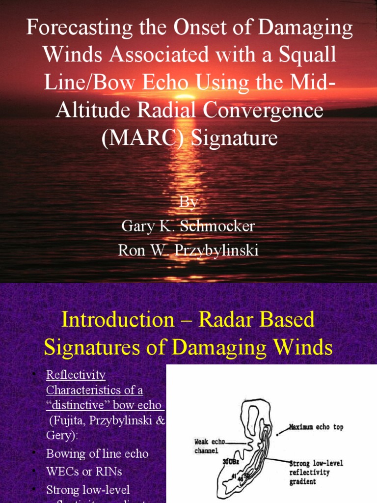 Forecasting The Onset of Damaging Winds Associated With A Squall Line ...