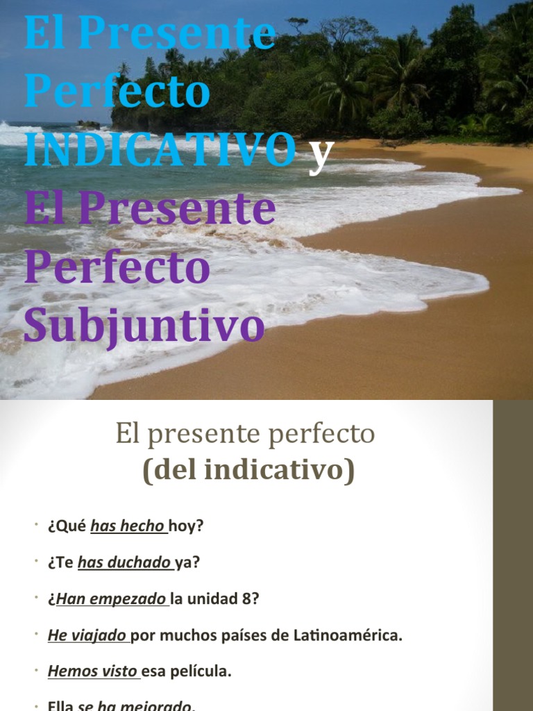 Present Perfect y Present Perfect Subjunctive Apuntes | PDF | Ciencia ...