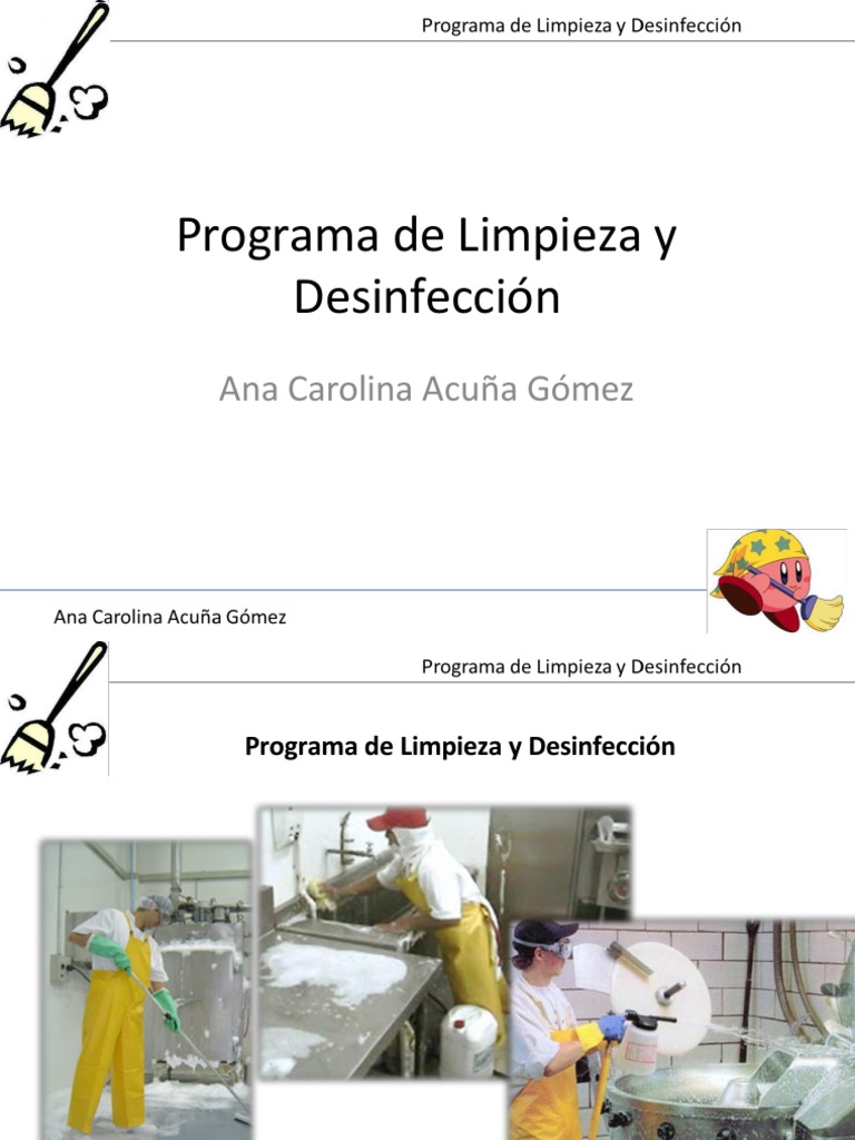 Programa de Limpieza y Desinfección | Descargar gratis PDF | Cloro ...