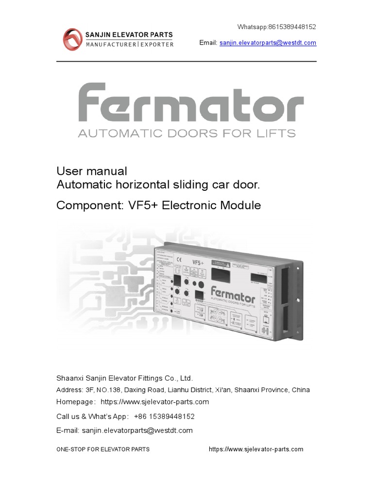 Fermator Operador | PDF | Alternating Current | Electric Motor