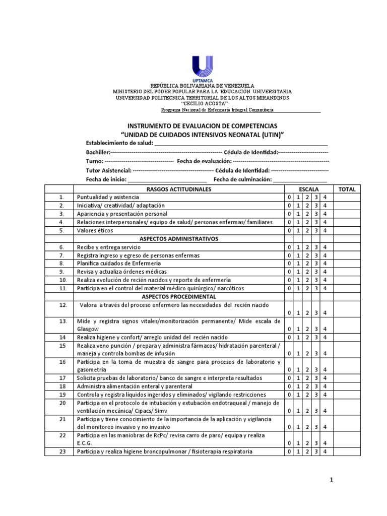 Formato Utin | PDF | Enfermería | Infantes