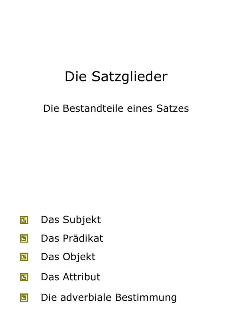 Satzglied | PDF