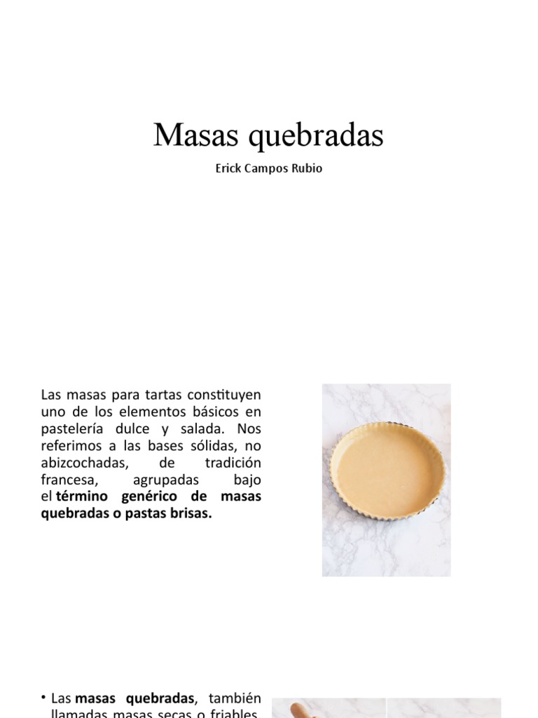 Masas Quebradas | PDF | Huevo como alimento | Alimentos