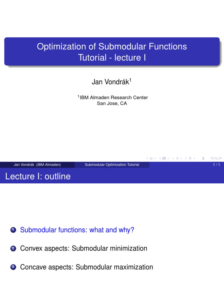 Submodular Optimization | Download Free PDF | Mathematical Optimization ...